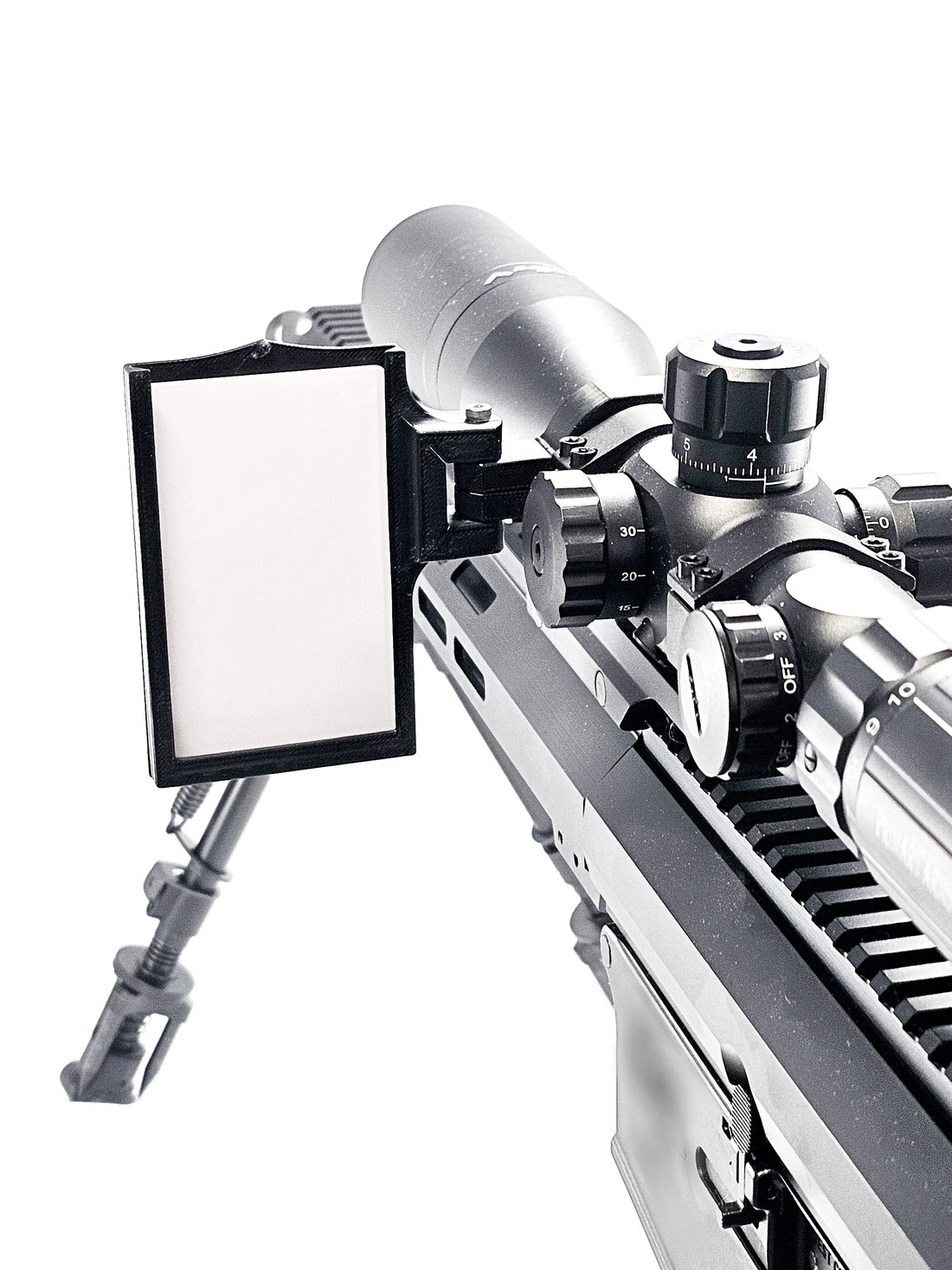 Rifle Mounted Data Elevation and Windage Dope Card Holder