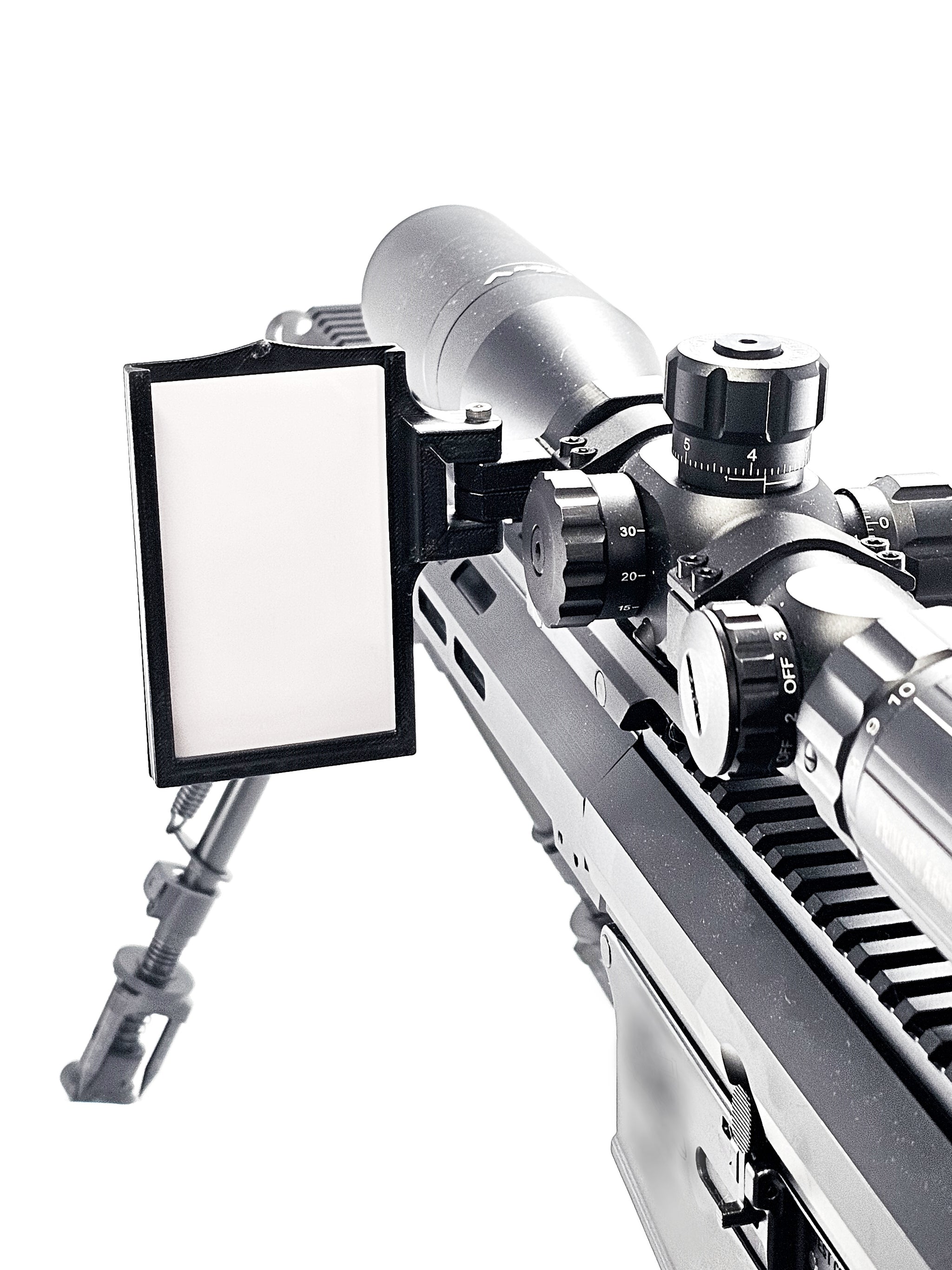 Rifle Mounted Data Elevation and Windage Dope Card Holder