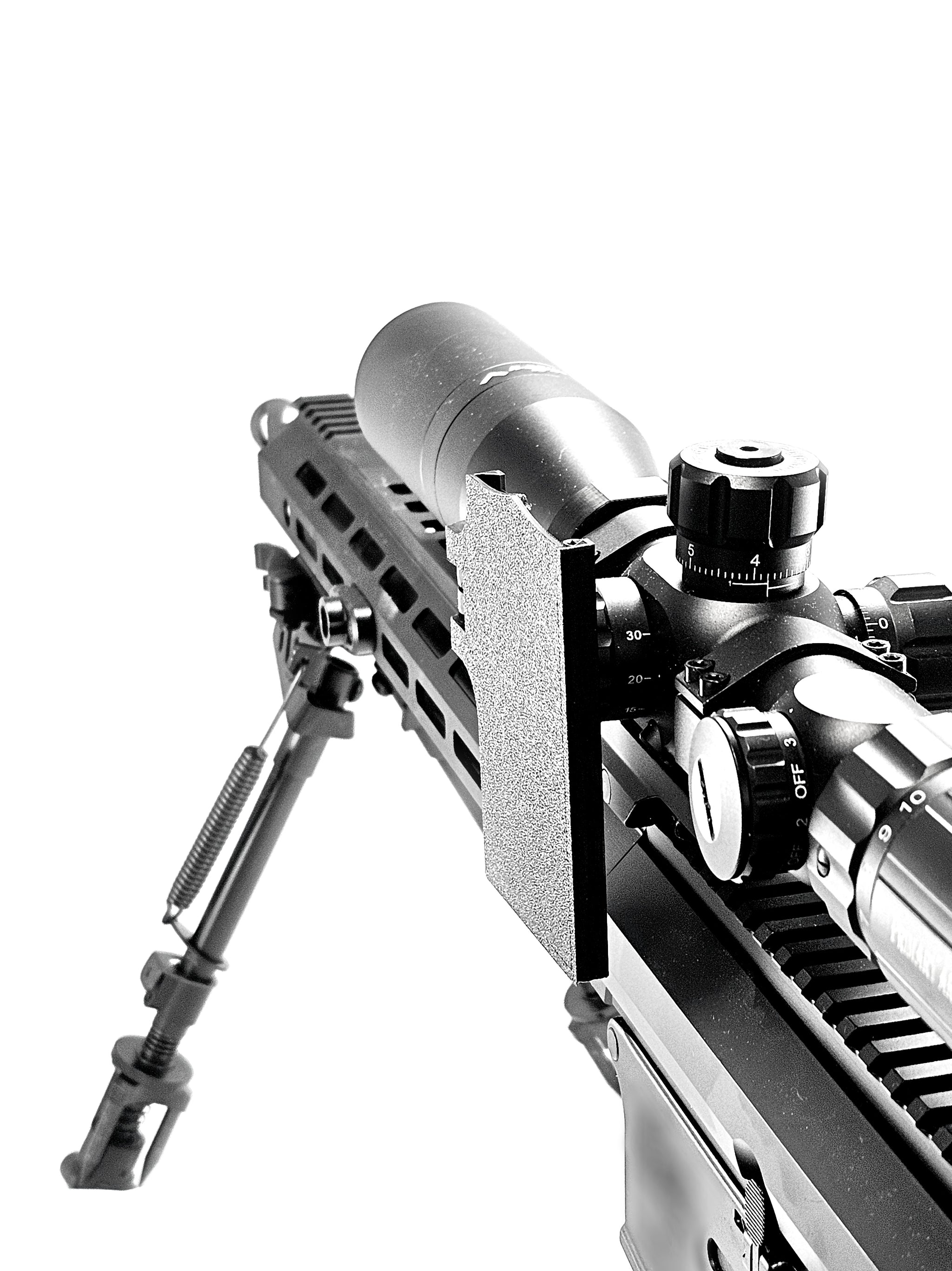 Rifle Mounted Data Elevation and Windage Dope Card Holder