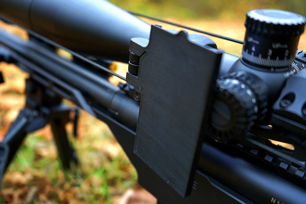 Rifle Mounted Data Elevation and Windage Dope Card Holder