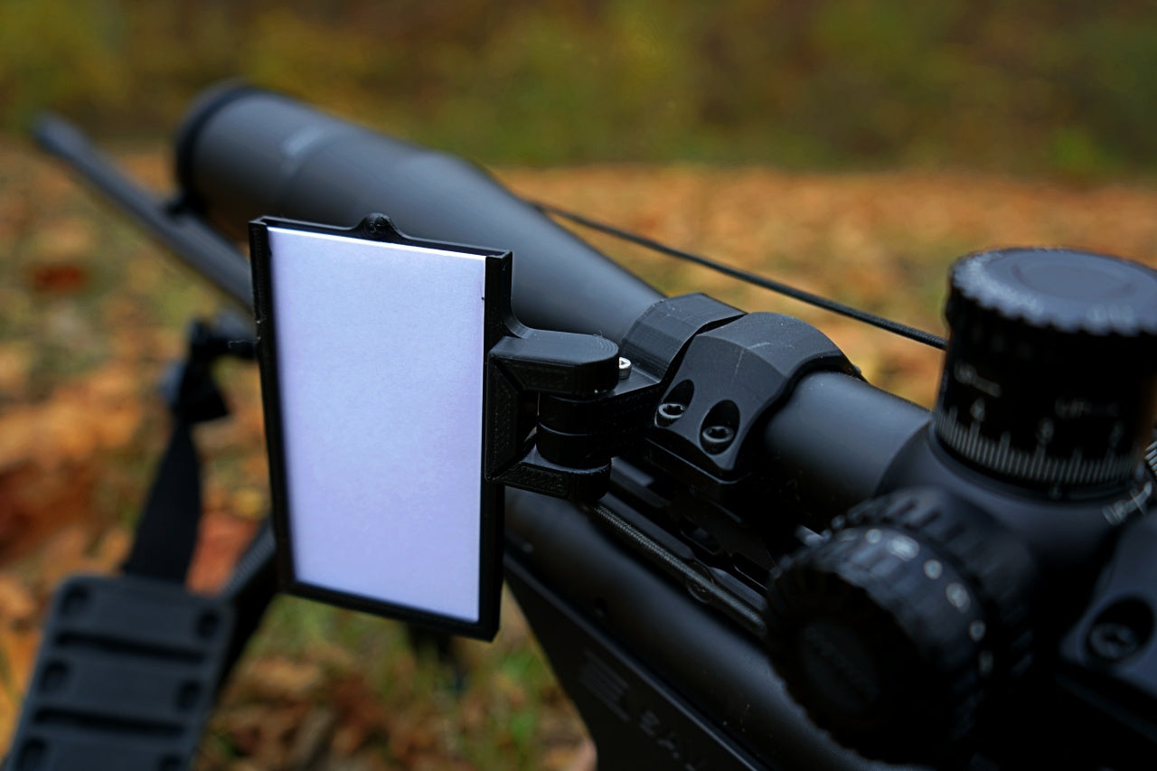 Rifle Mounted Data Elevation and Windage Dope Card Holder